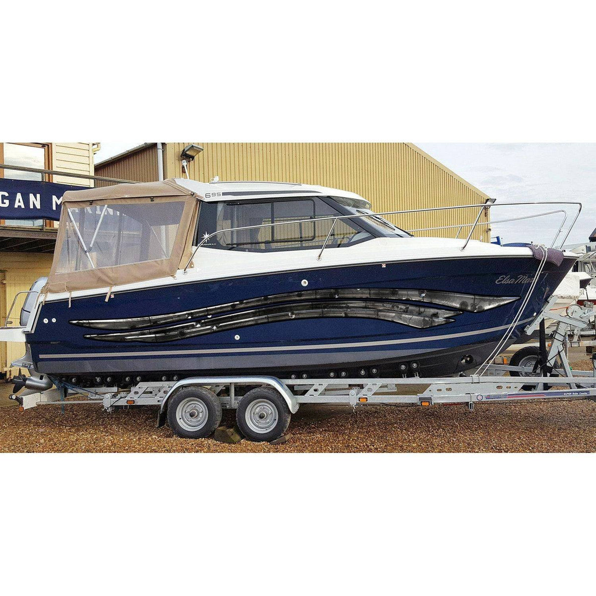 Racing Stripes Boat Wrap, Racing Stripes Boat Full Color Vinyl Sticker ...